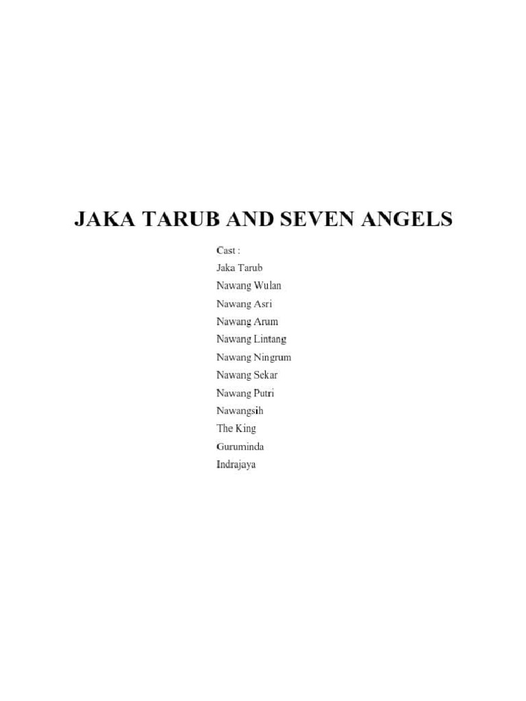 Drama Jaka Tarub | PDF