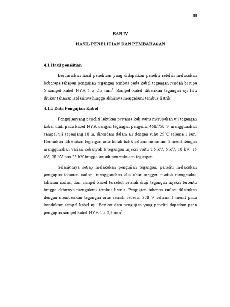 Kekuatan Isolasi Kabel Listrik | PDF