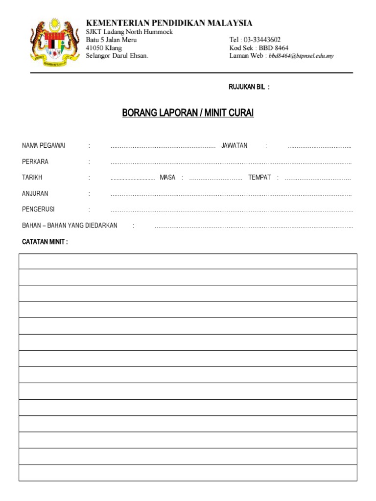Template Minit Curai | PDF