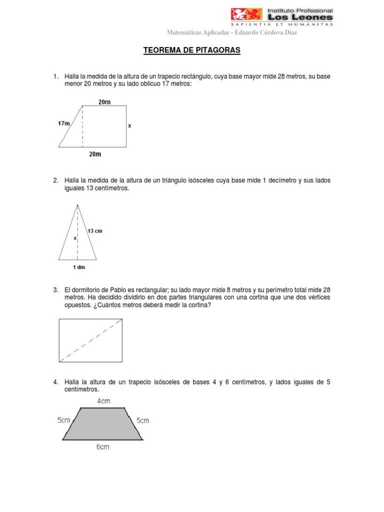 Unidad2 Ejercicios3 | PDF | Triángulo | Rectángulo