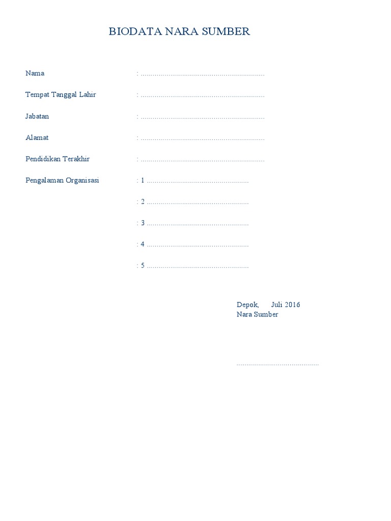 Blanko CV | PDF