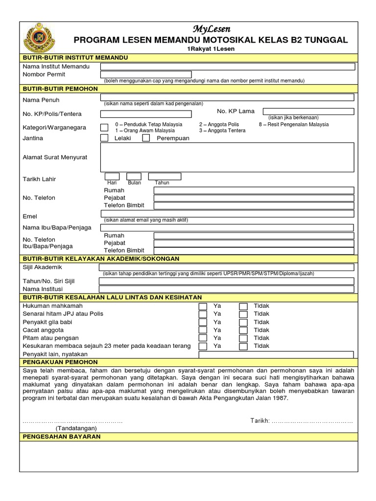 MyLesen PROGRAM LESEN MEMANDU MOTOSIKAL | PDF | Pengelolaan Keuangan ...