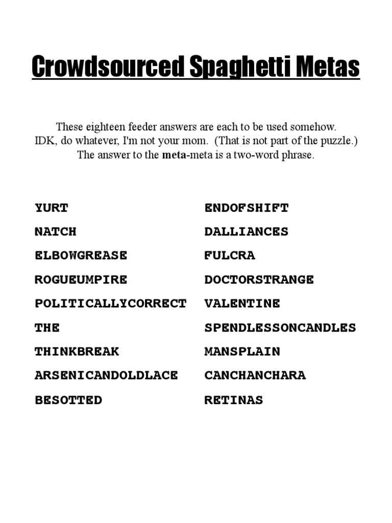 Spaghetti Meta | PDF | Lexical Semantics | Lexicology