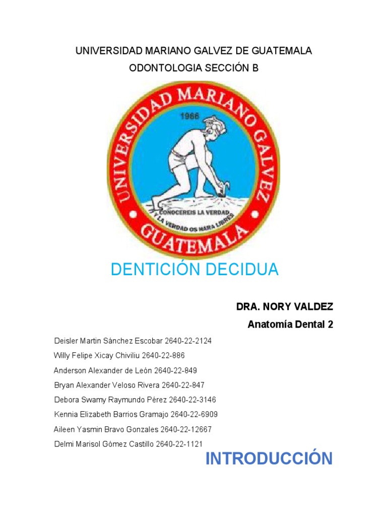 Denticion Decidua | PDF | Boca | Odontología