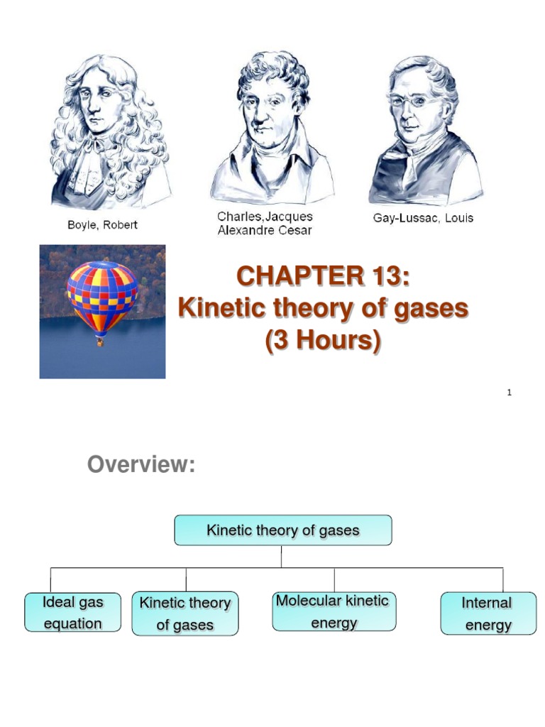 CHAPTER 13 Gas Law and Kinetic Theory | PDF | Gases | Temperature