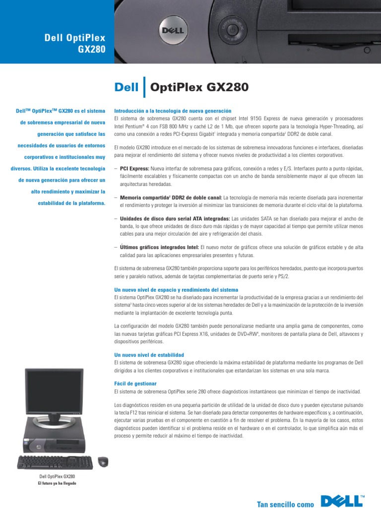 Optix gx280 Es | PDF | Microprocesador | Dell