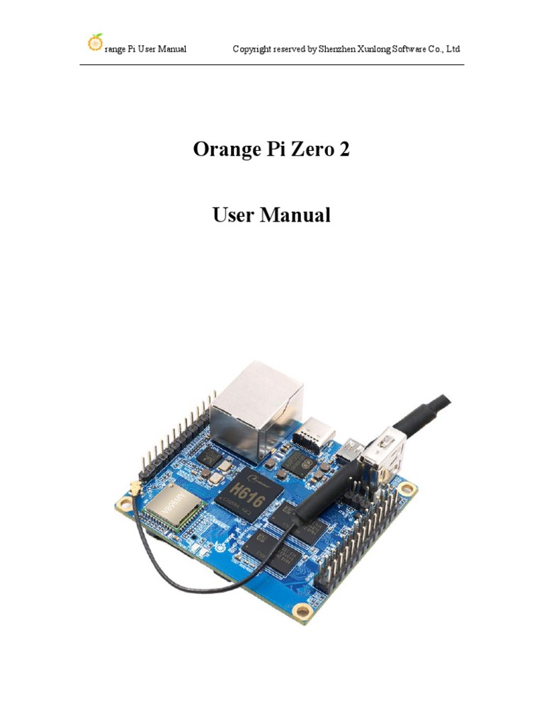 OrangePi Zero2 H616 User Manual v3.7 | PDF | Linux | Usb