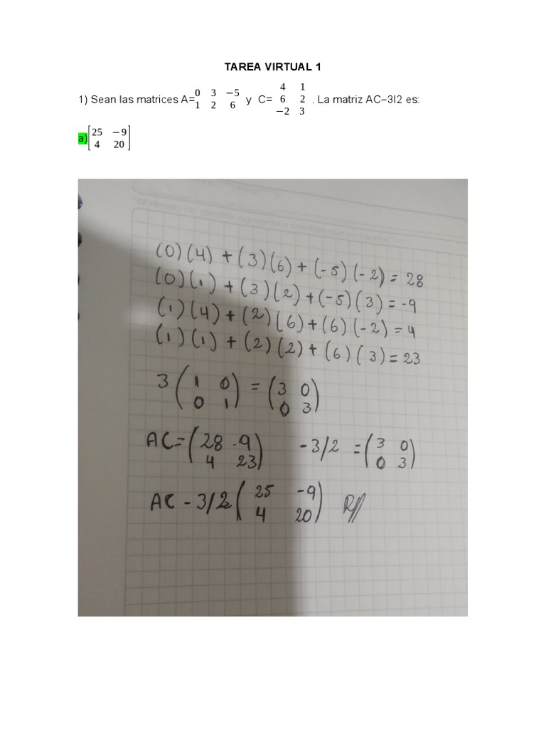 Deber de Algebra | PDF