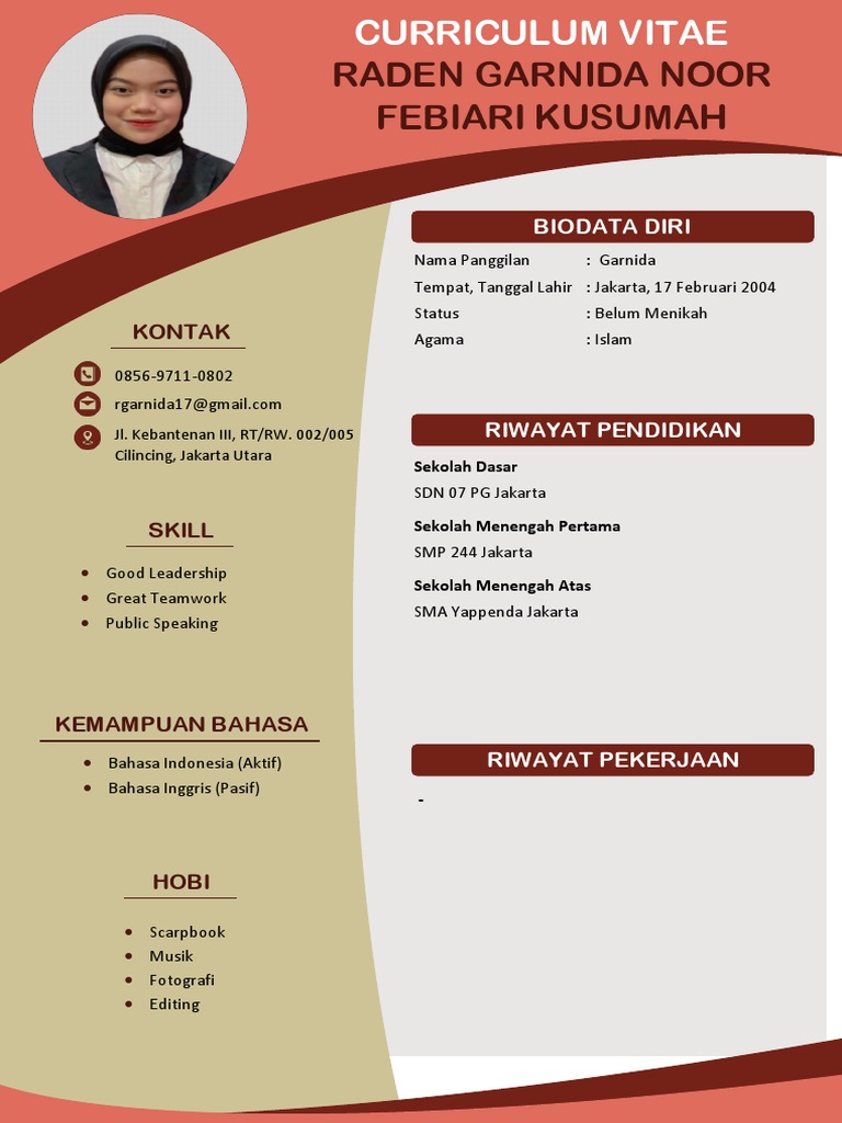 CV Raden Garnida Noor | PDF