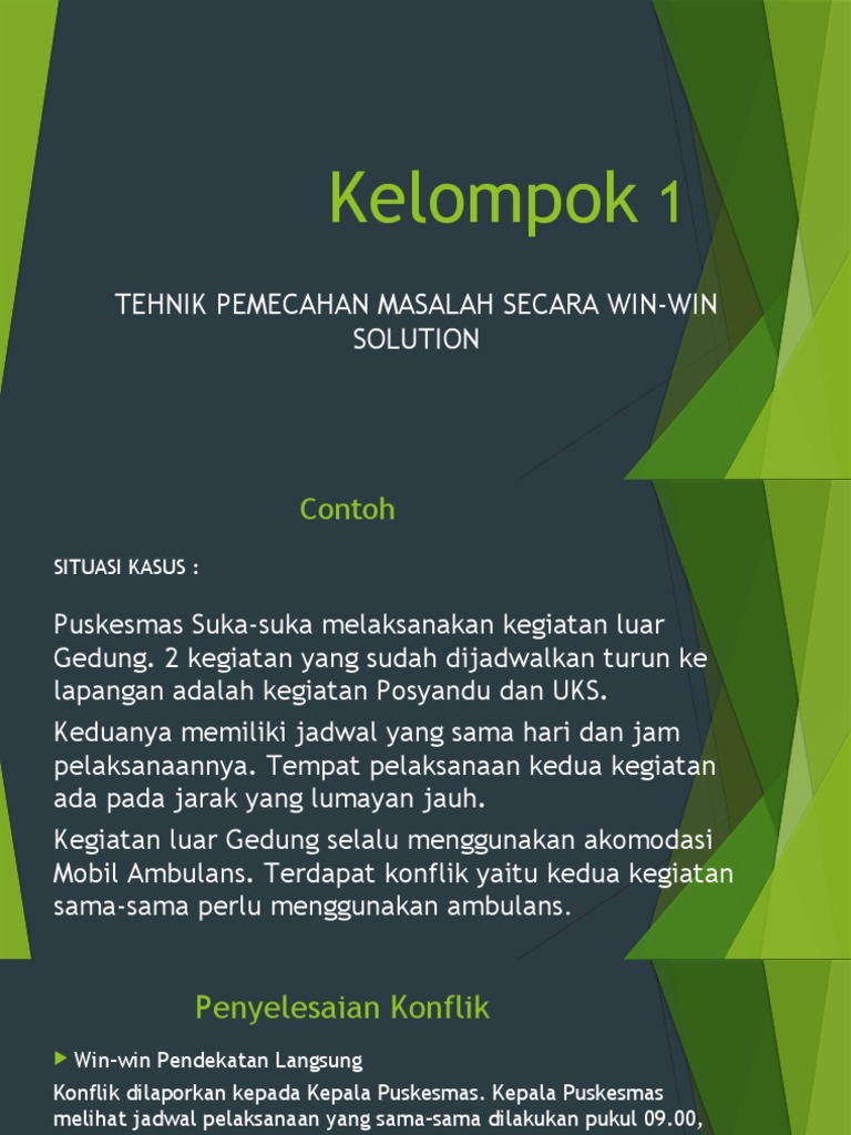 Pemecahan Masalah Dengan Win Win Solution | PDF