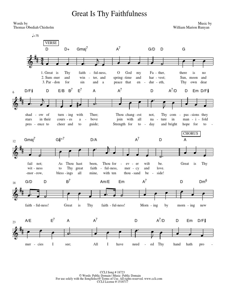Great Is Thy Faithfulness | PDF