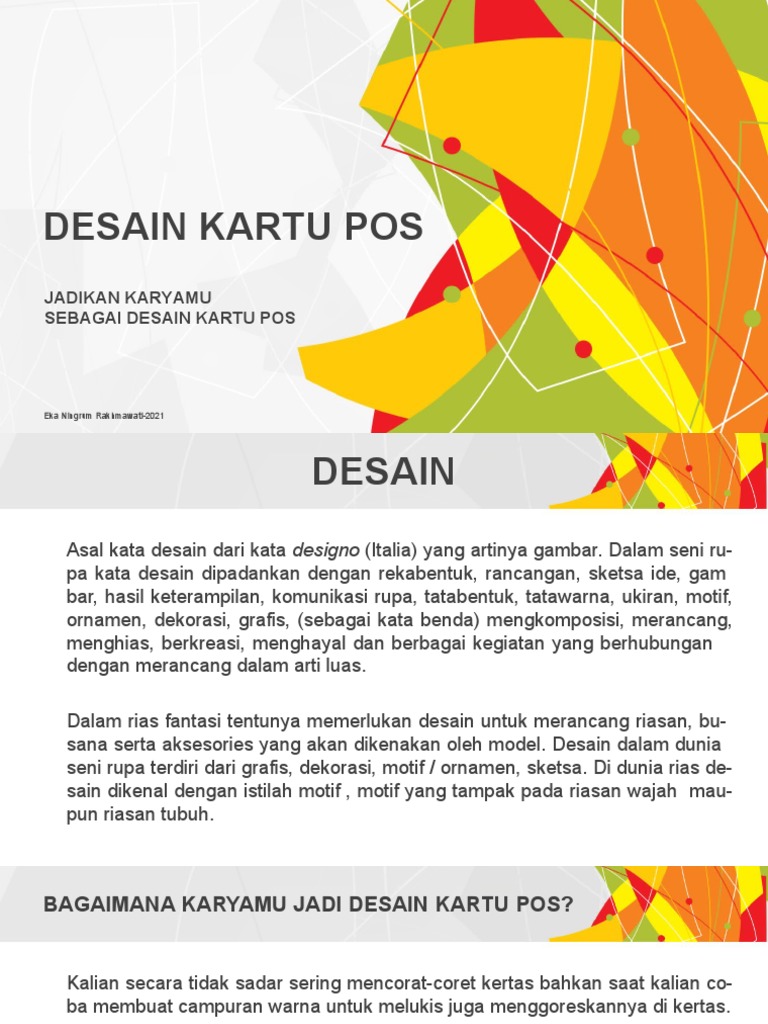 Desain Kartu Pos | PDF | Karier & Perkembangan