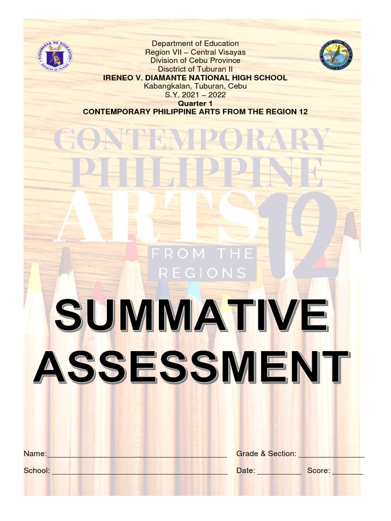 Cpar 12 Assessment Q1 | PDF | Dances | Paintings