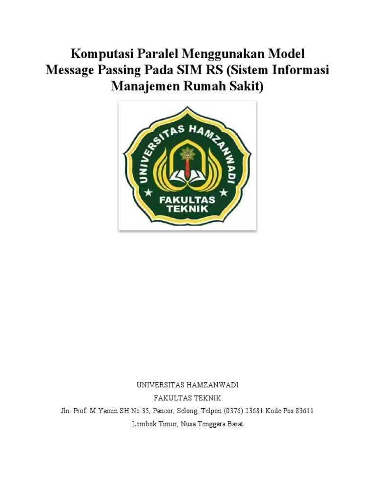 Komputasi Paralel Pada SIM RS Menggunakan Model Message Passing | PDF