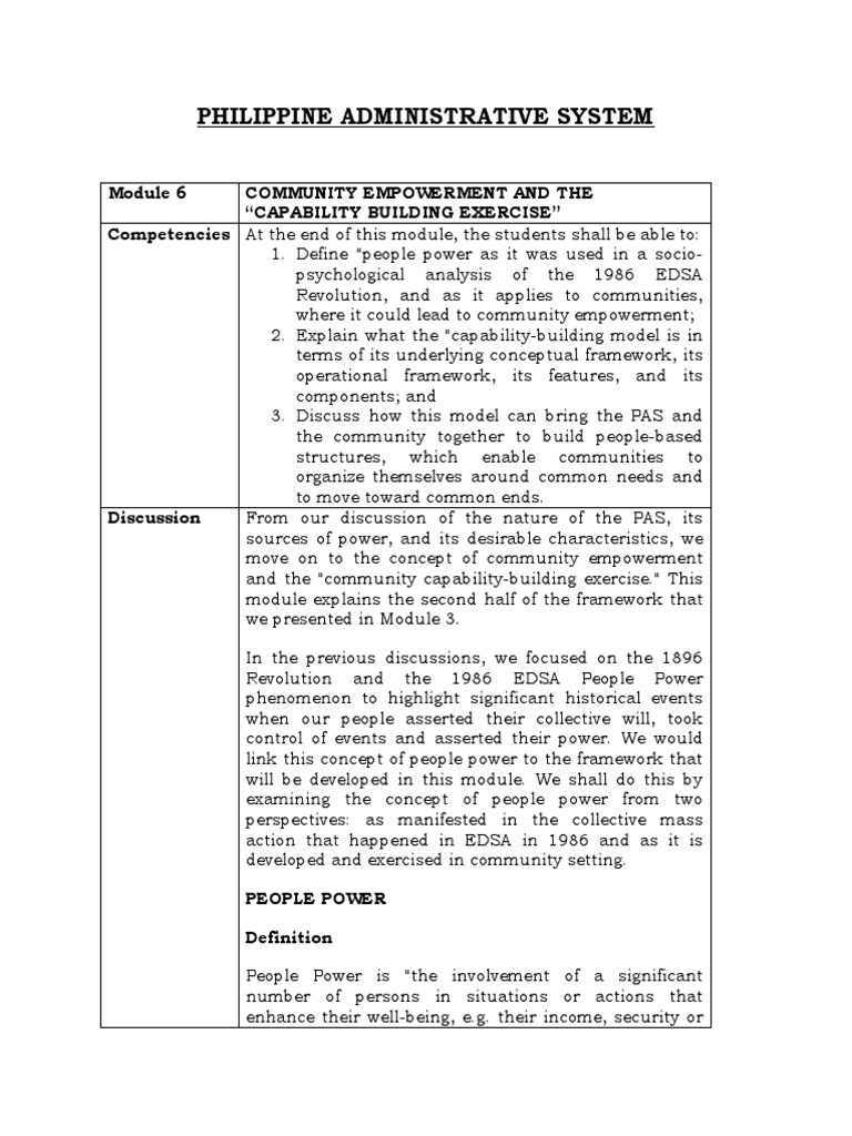 Pas Module 4 | PDF | Empowerment | Concept