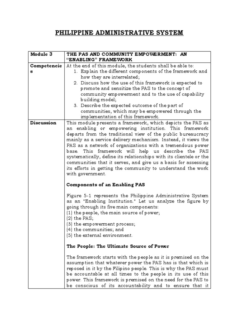 Pas Module 3 | PDF | Empowerment | Policy
