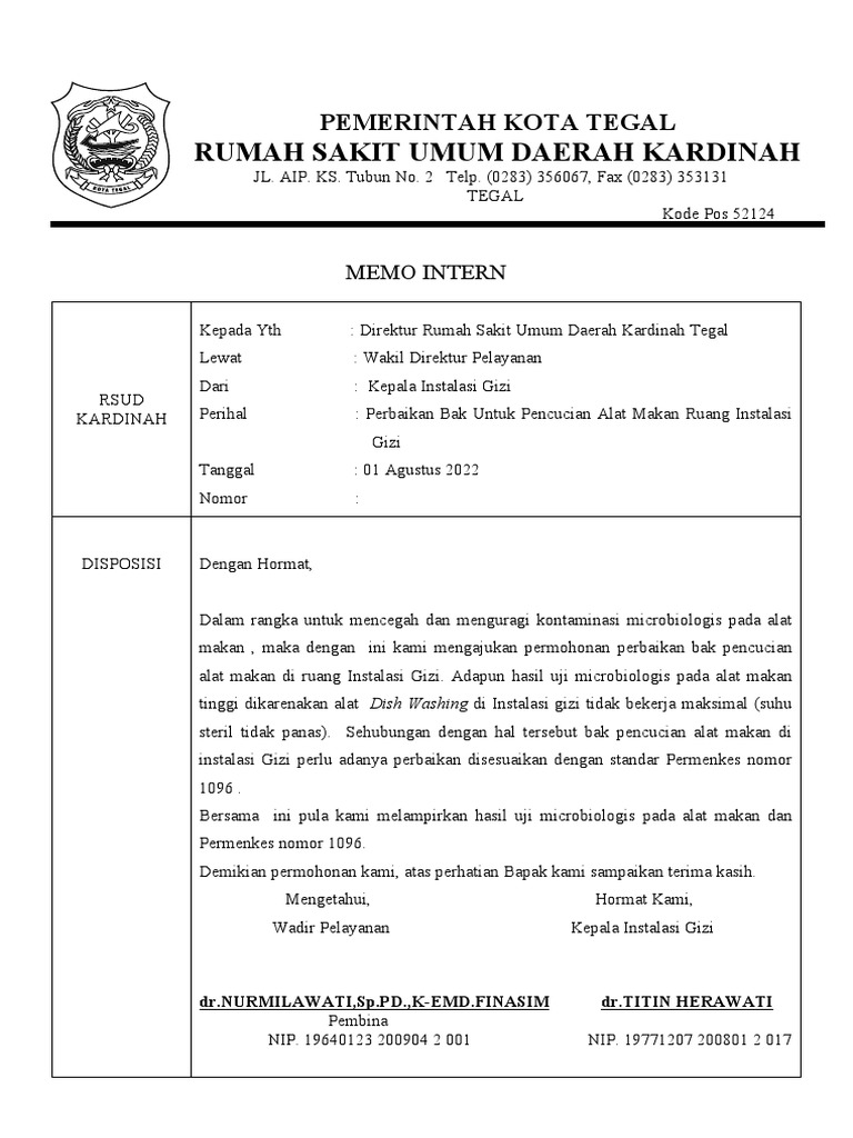 Memo Intern Bak Pencucian | PDF
