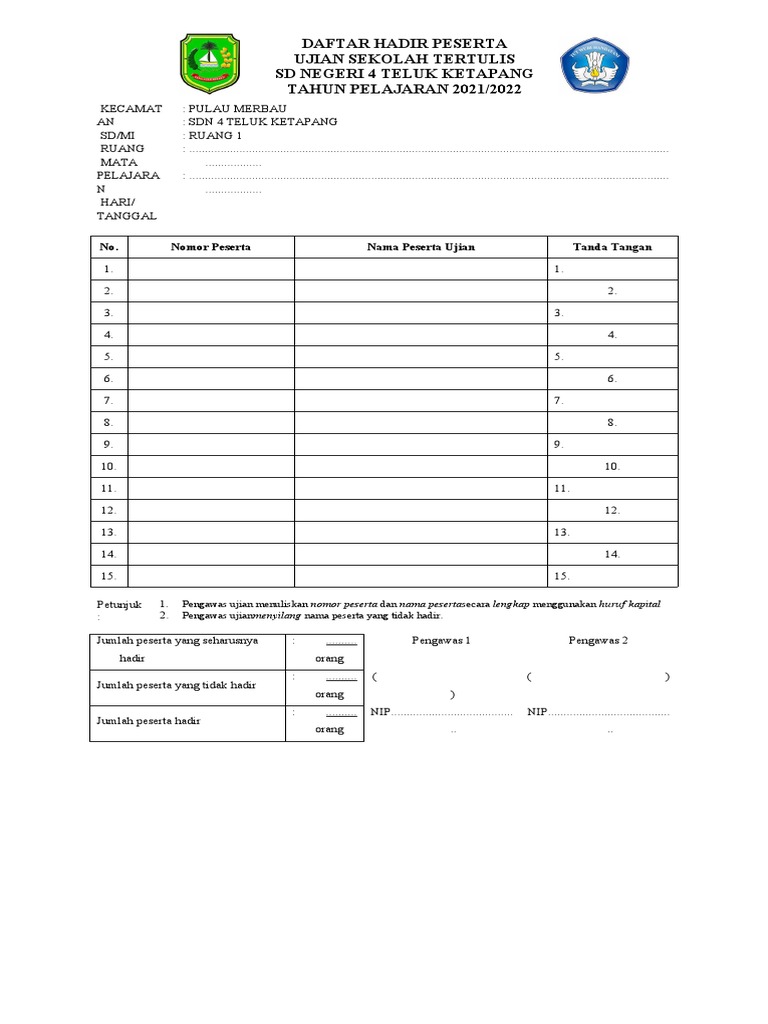 Daftar Hadir Peserta | PDF