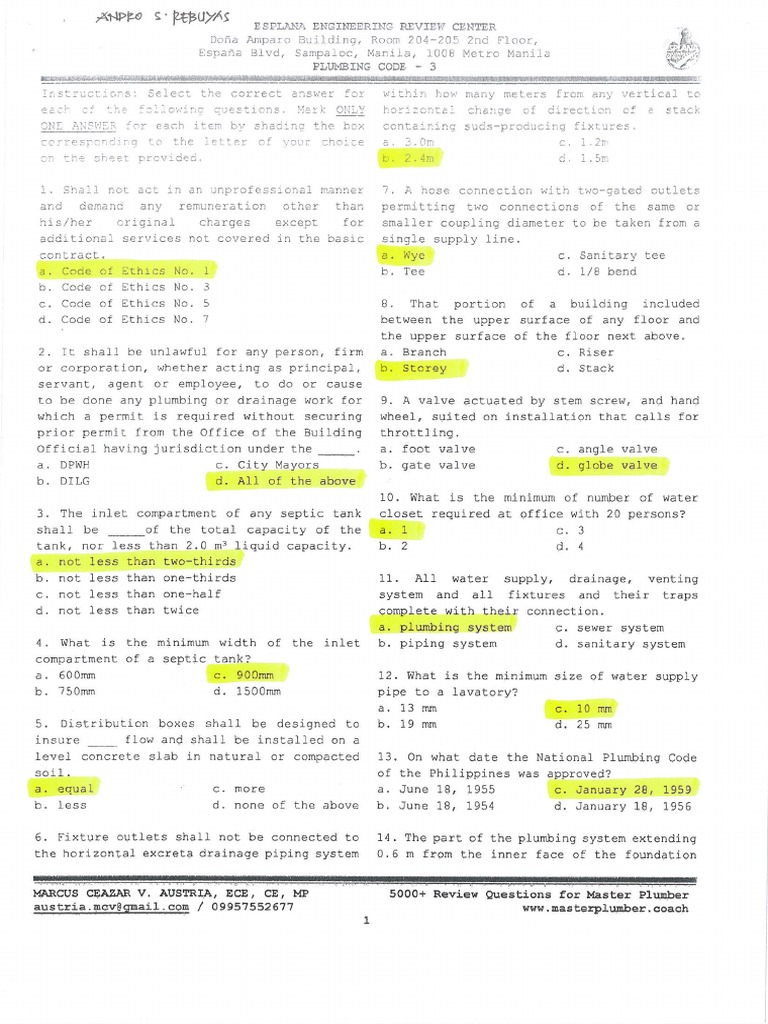 Plumbing Code 3 1 | PDF