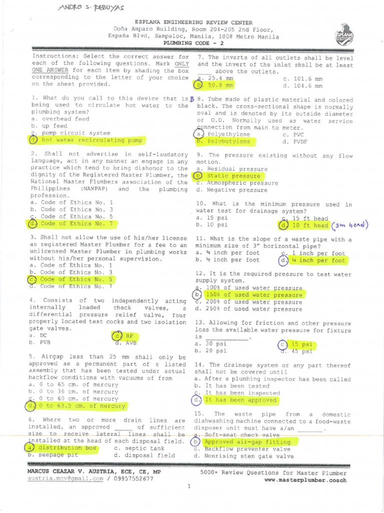 Plumbing Code 2 1 | PDF