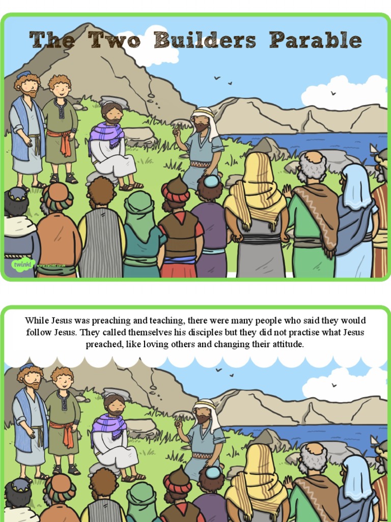 T RE 135 The Two Builders Parable PowerPoint - Ver - 2 | PDF