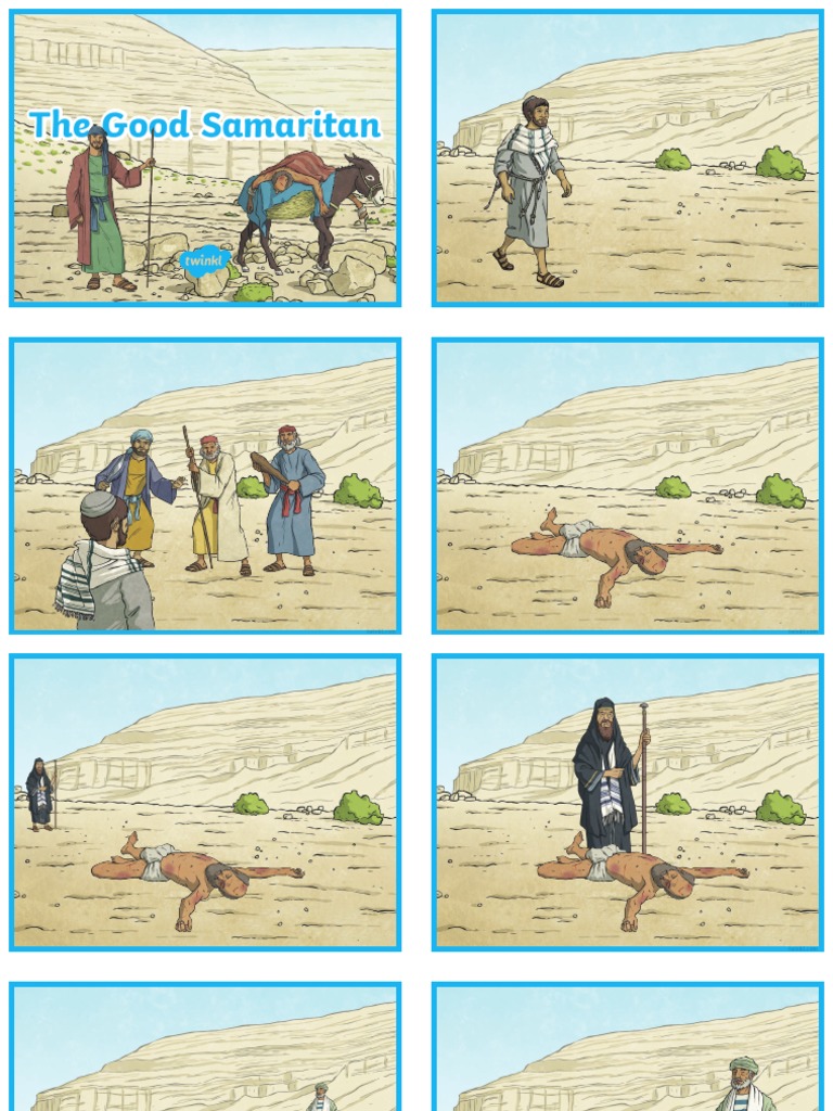 Us2 Re 90 The Good Samaritan Blank Story Sequencing Cards Ver 1 | PDF