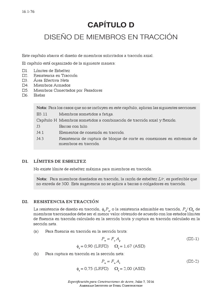 3 Especificacion - para - Construcciones - de - Acero - Aisc - 360-16 ...