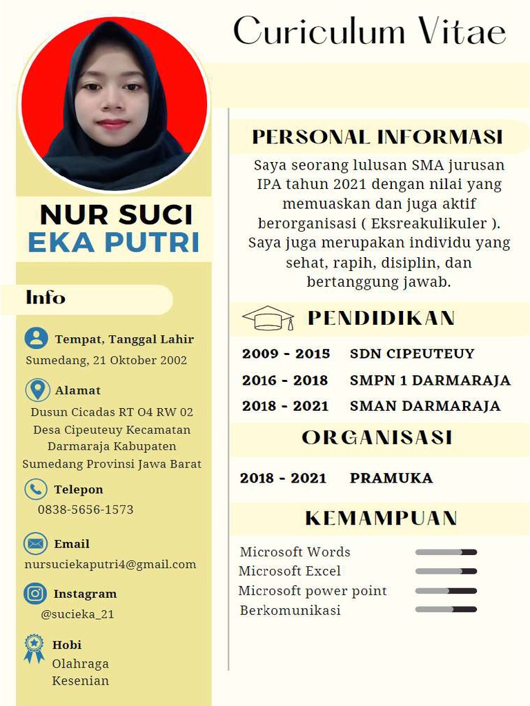 CVKu Nur Suci Eka | PDF