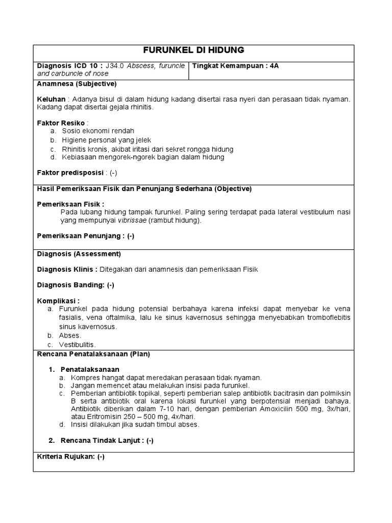 Furunkel Pada Hidung | PDF