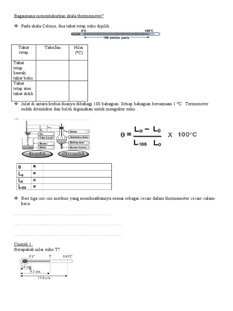Bagaimana Menentukurkan Skala Thermometer | PDF