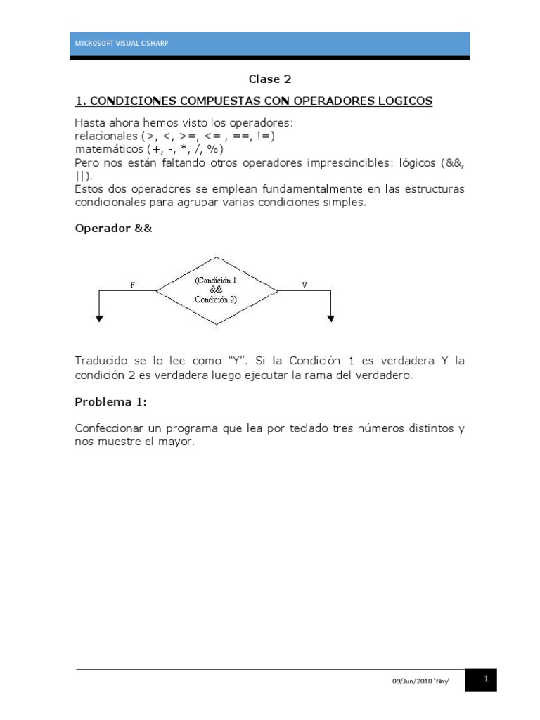 Introducción a las estructuras de control de flujo en C# | PDF | C Sharp (lenguaje de ...