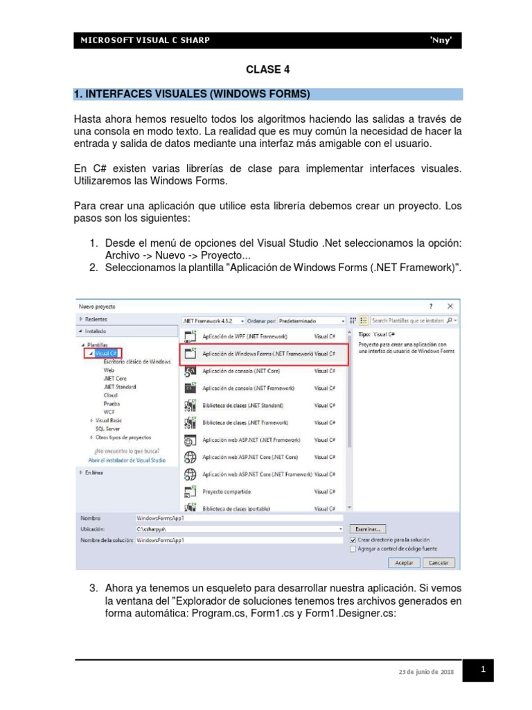 C# Clase4 Practica | PDF | C Sharp (lenguaje de programación) | Interfaces gráficas de usuario