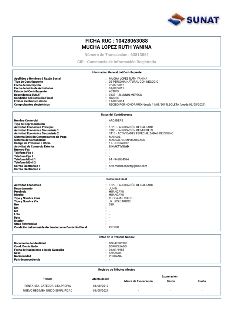 Sunat - Menú Sol | PDF
