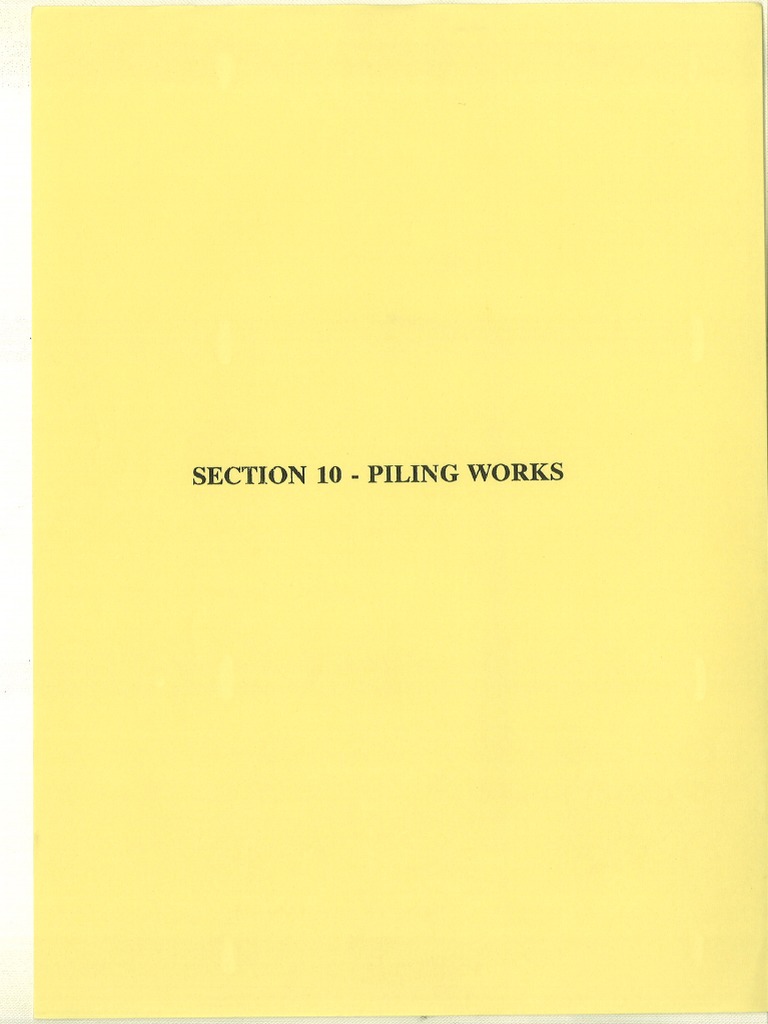 JKR-SPJ-1988 Section 10 - Piling Works | PDF