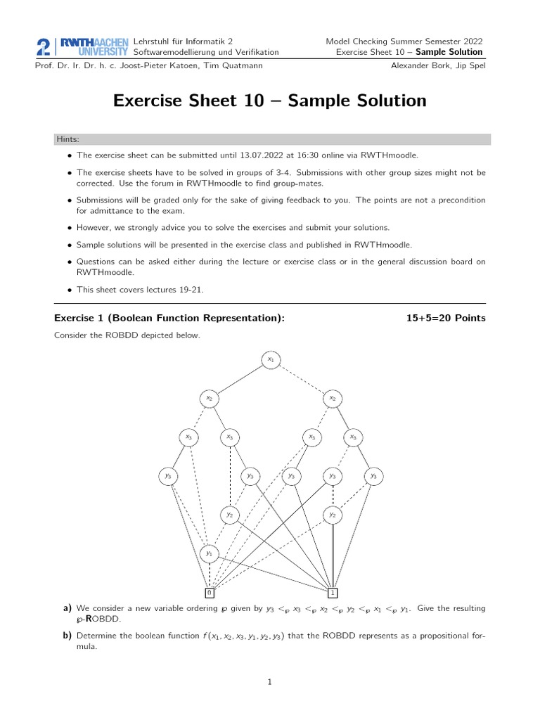 MC Ex10 Solution | PDF | Mathematical Logic | Theoretical Computer Science