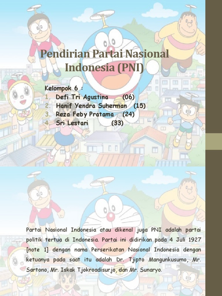 Pendirian Partai Nasional Indonesia (PNI) | PDF
