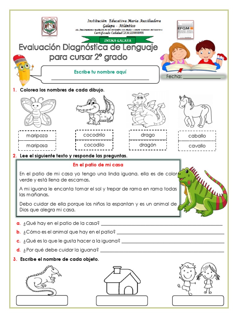 Evaluación Diagnóstica para 2 | PDF