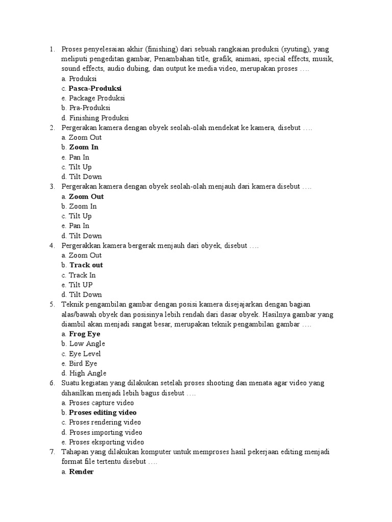Soal PAS GANJIL TPAV Kelas Xii | PDF
