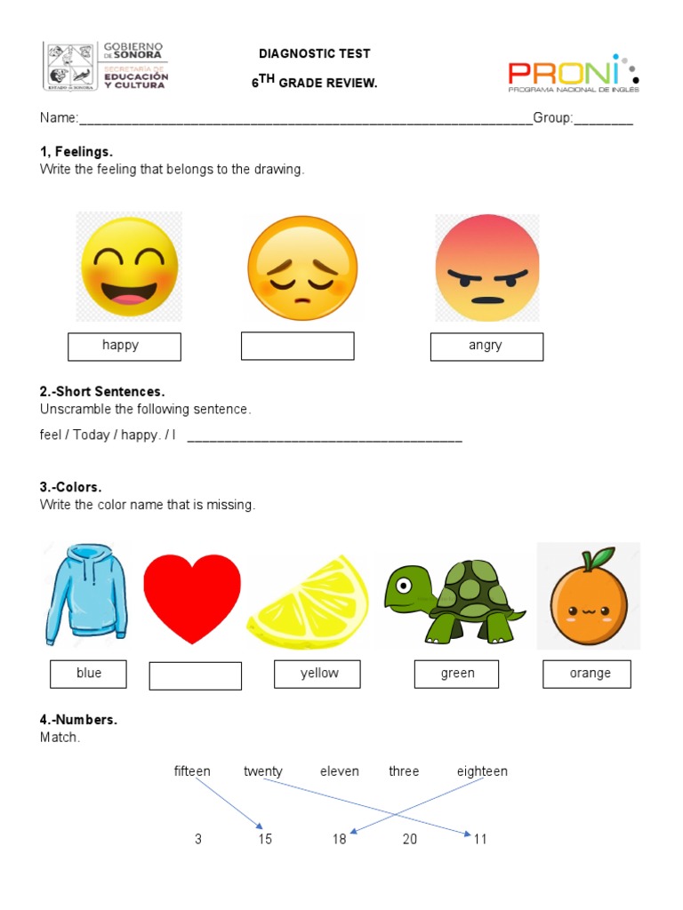6TH Grade Diagnostic Test 2022 | PDF | Linguistic Typology | Languages