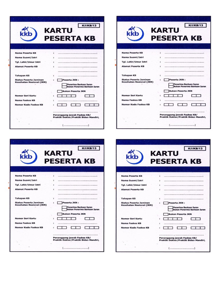 Kartu KB | PDF