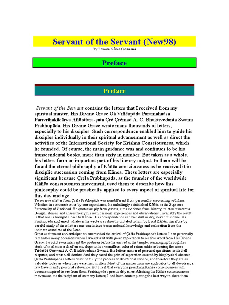 Servant of The Servant | PDF