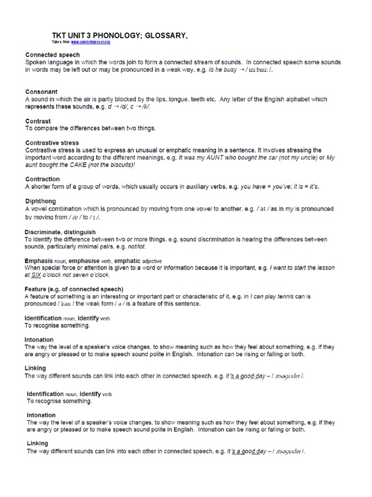 UNIT 3 Glosary | PDF