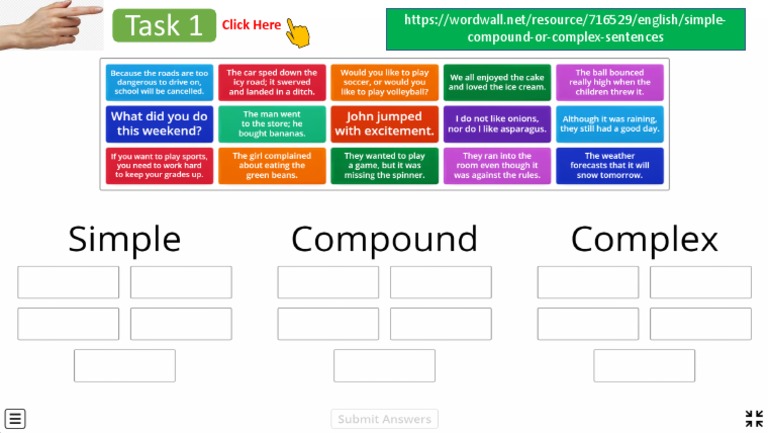 Simple, Compound & Complex Sentences Worksheet | PDF | Career & Growth