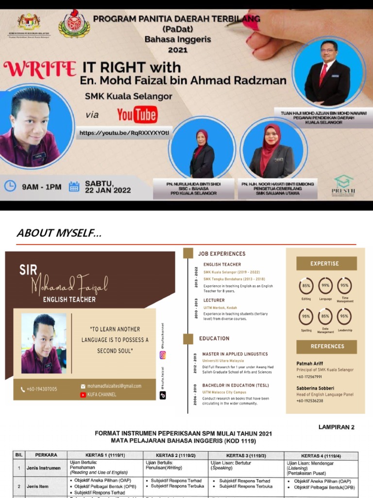 Notes Padat (Write It Right) Paper 2 - Writing | PDF | Grammar | Cognition