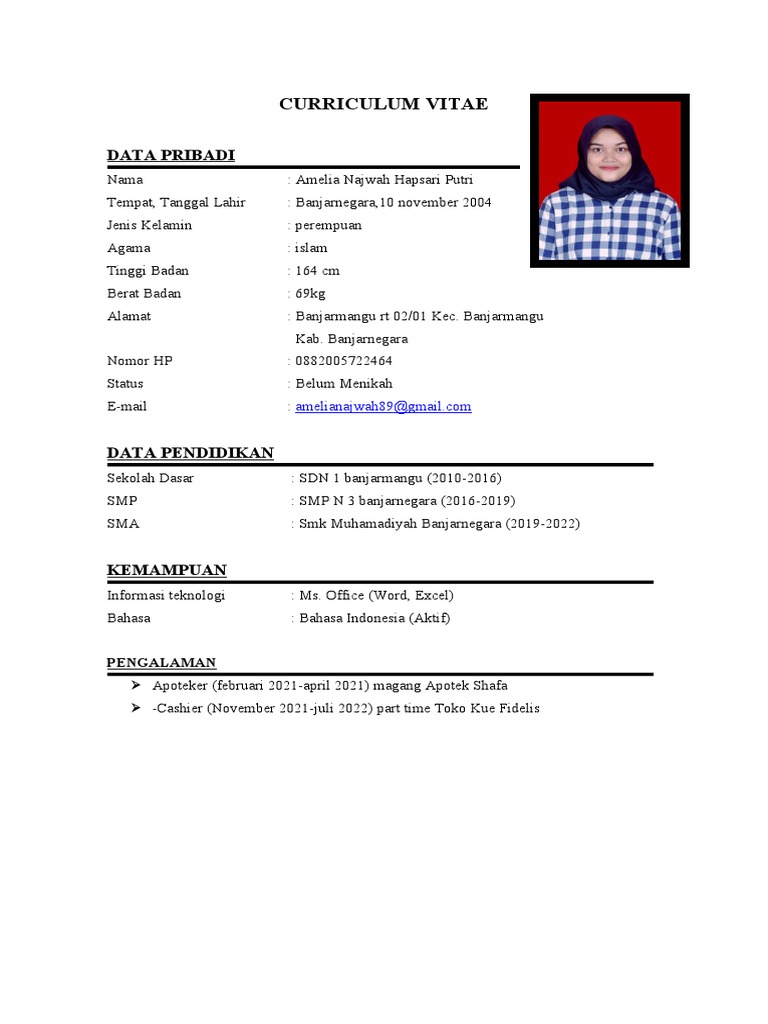 Curriculum Vitae Amelia | PDF