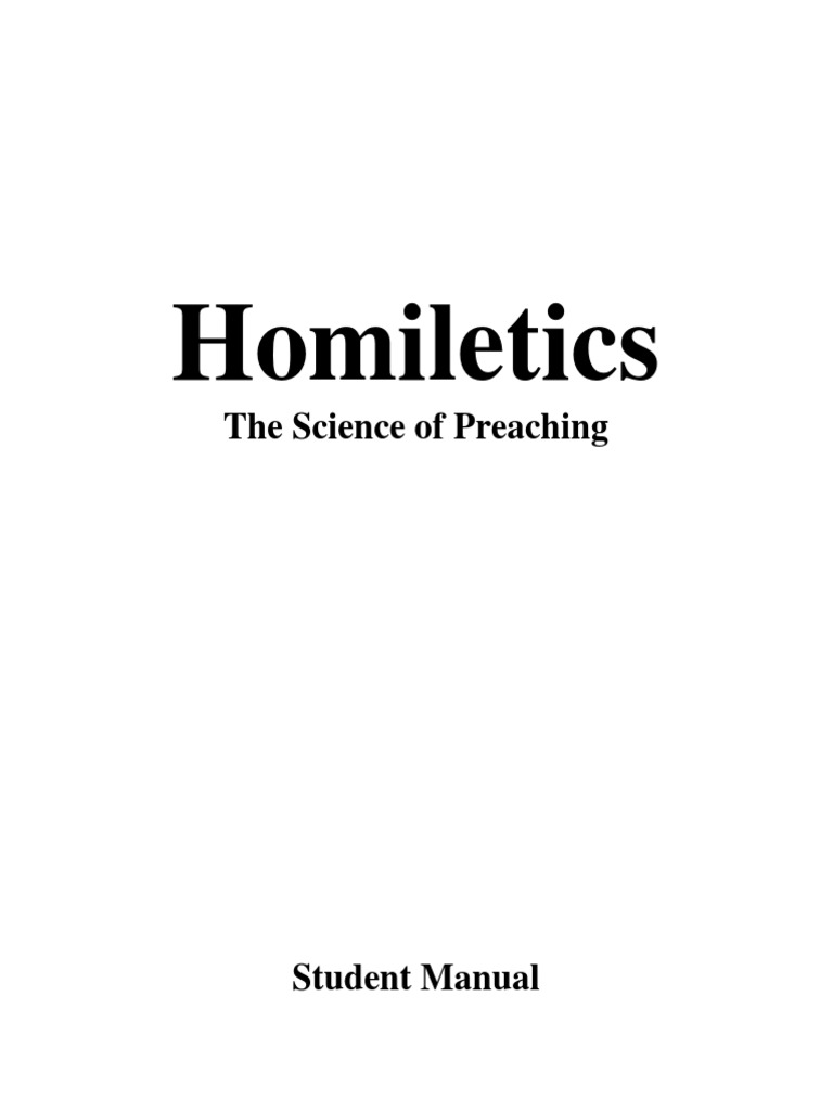 Homiletics Student A4 | PDF