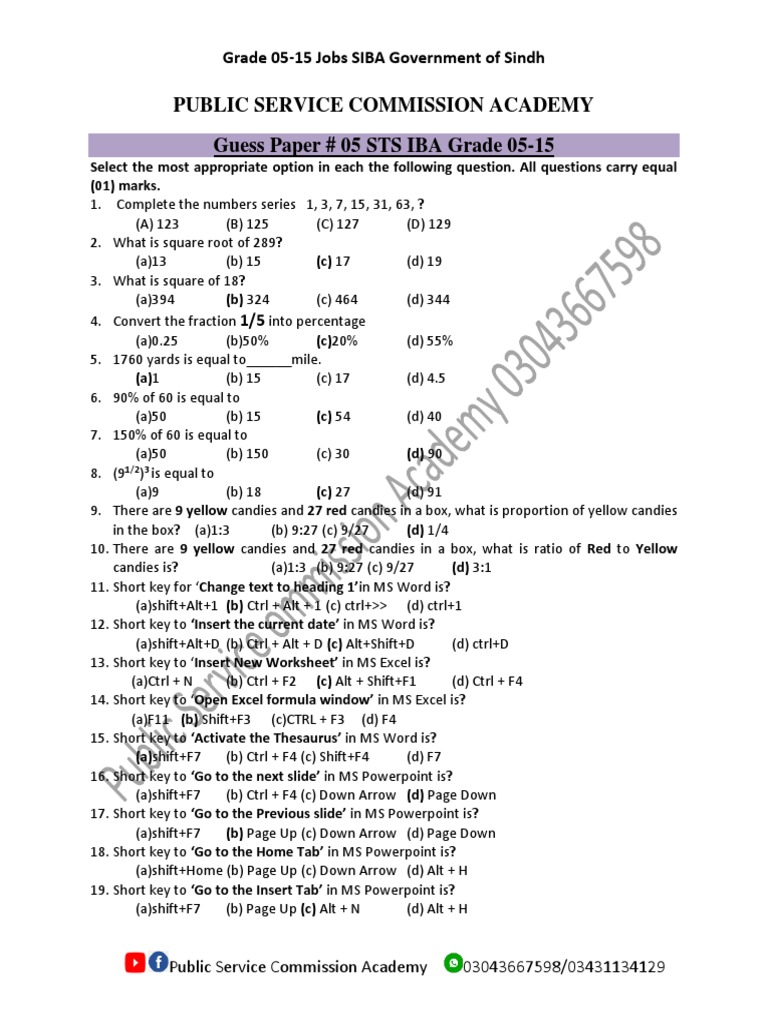 Grade 05-15 Jobs Test Paper | PDF | Teaching Methods & Materials