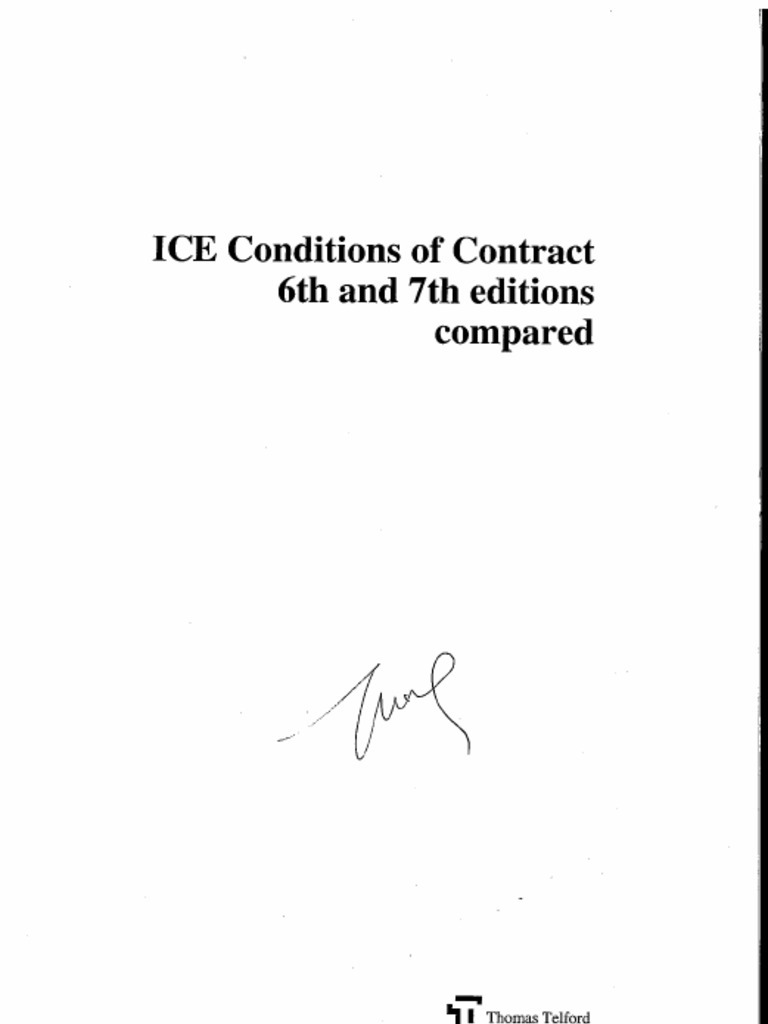 ICE Conditions of Contract-1999 6th and 7th Edition Compared | PDF