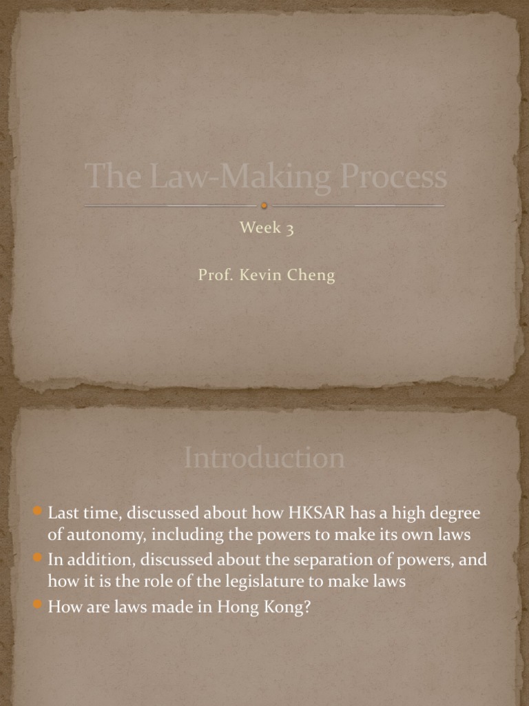 The Law-Making Process | PDF | Bill (Law) | Legal Documents