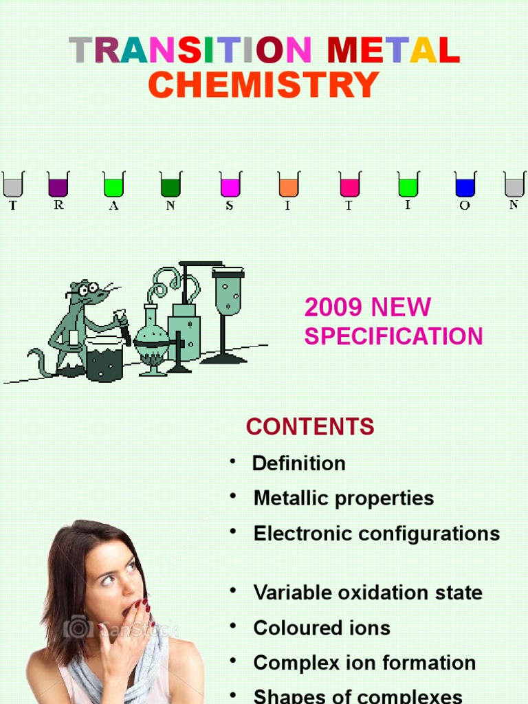 Transition Metal Chemistry Overview | PDF | Transition Metals | Catalysis